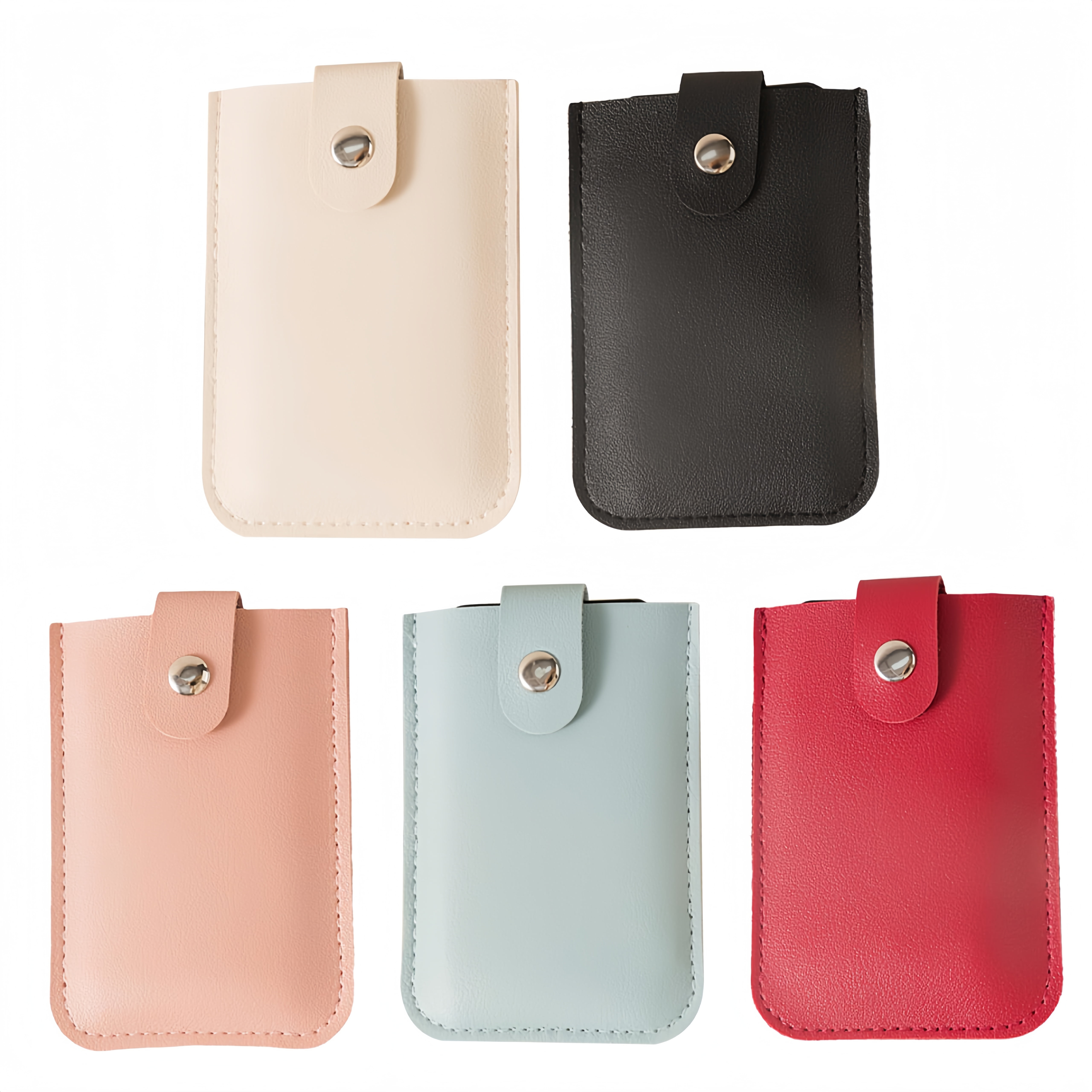 BAKIBO 5 Pcs Business Card Wallet, Pull-Out Credit Card Holder, 4.1x2.9 ...