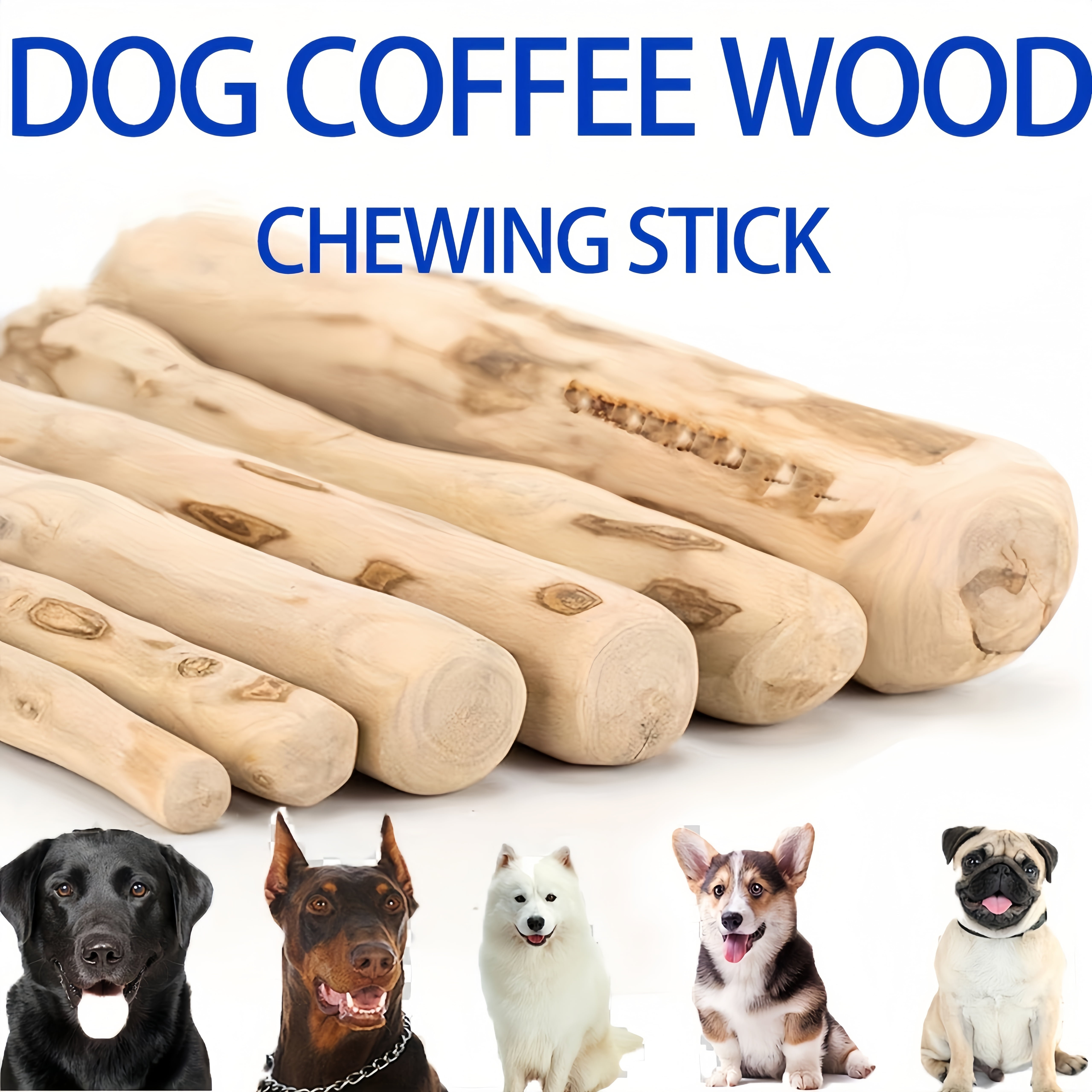 BAKIBO Coffee Wood Dog Chew Small, Natural Wood Stick for Dogs, Wood ...