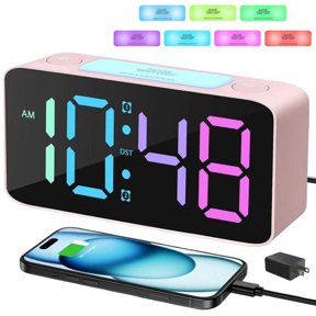 Better Homes & Gardens Sunrise Digital Alarm Clock with Sleep Sounds ...