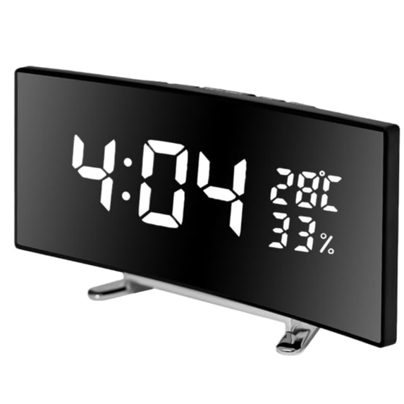 BAKIBO Digital Alarm Clock, LED Alarm Clock with Large Curved Screen ...