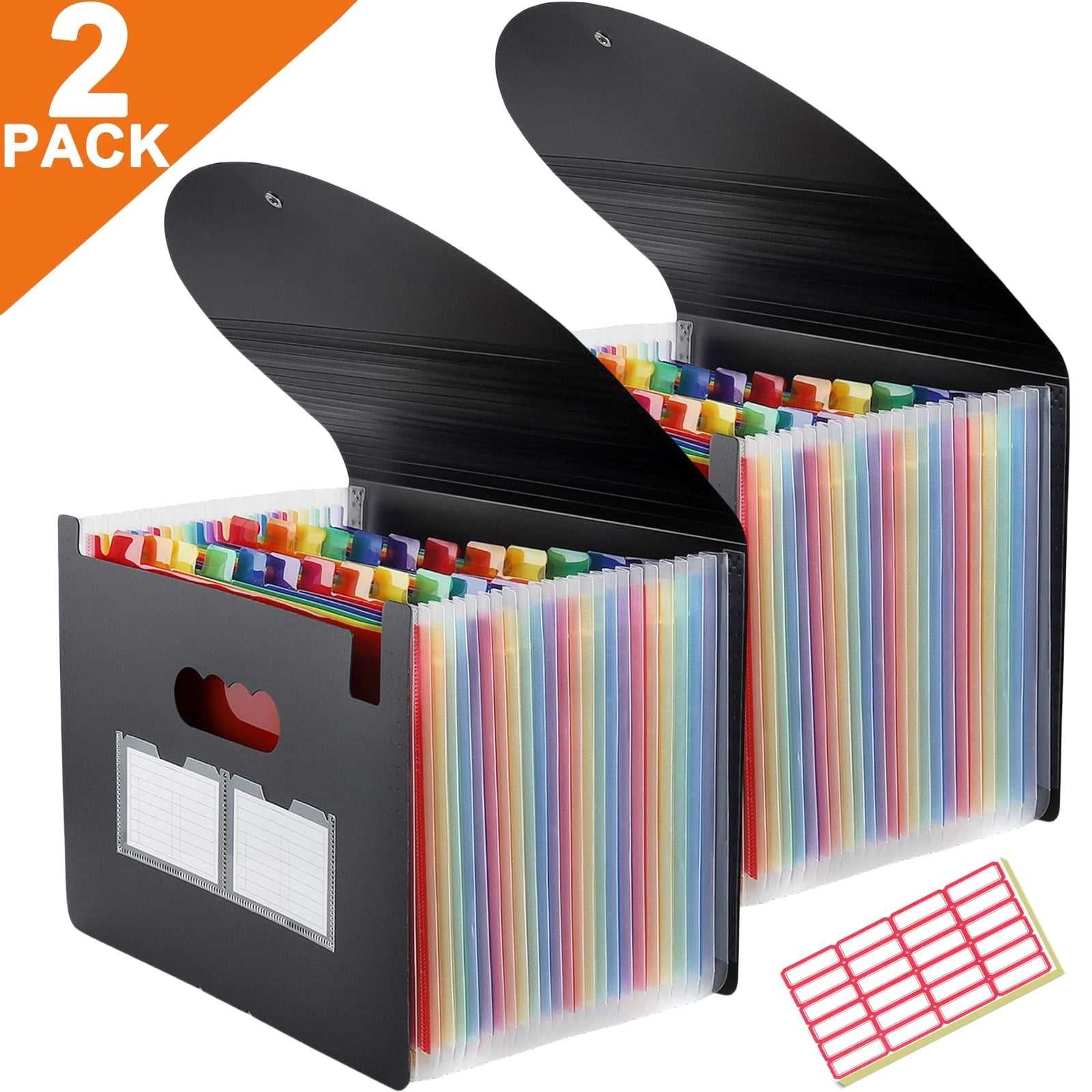 BAKIBO Expanding File Folder, 24 Pocket Accordion A4 Letter Size ...