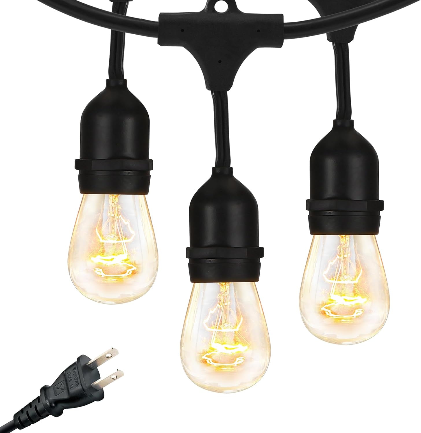 BAKIBO Ambience Pro Incandescent Outdoor String Lights, Commercial ...