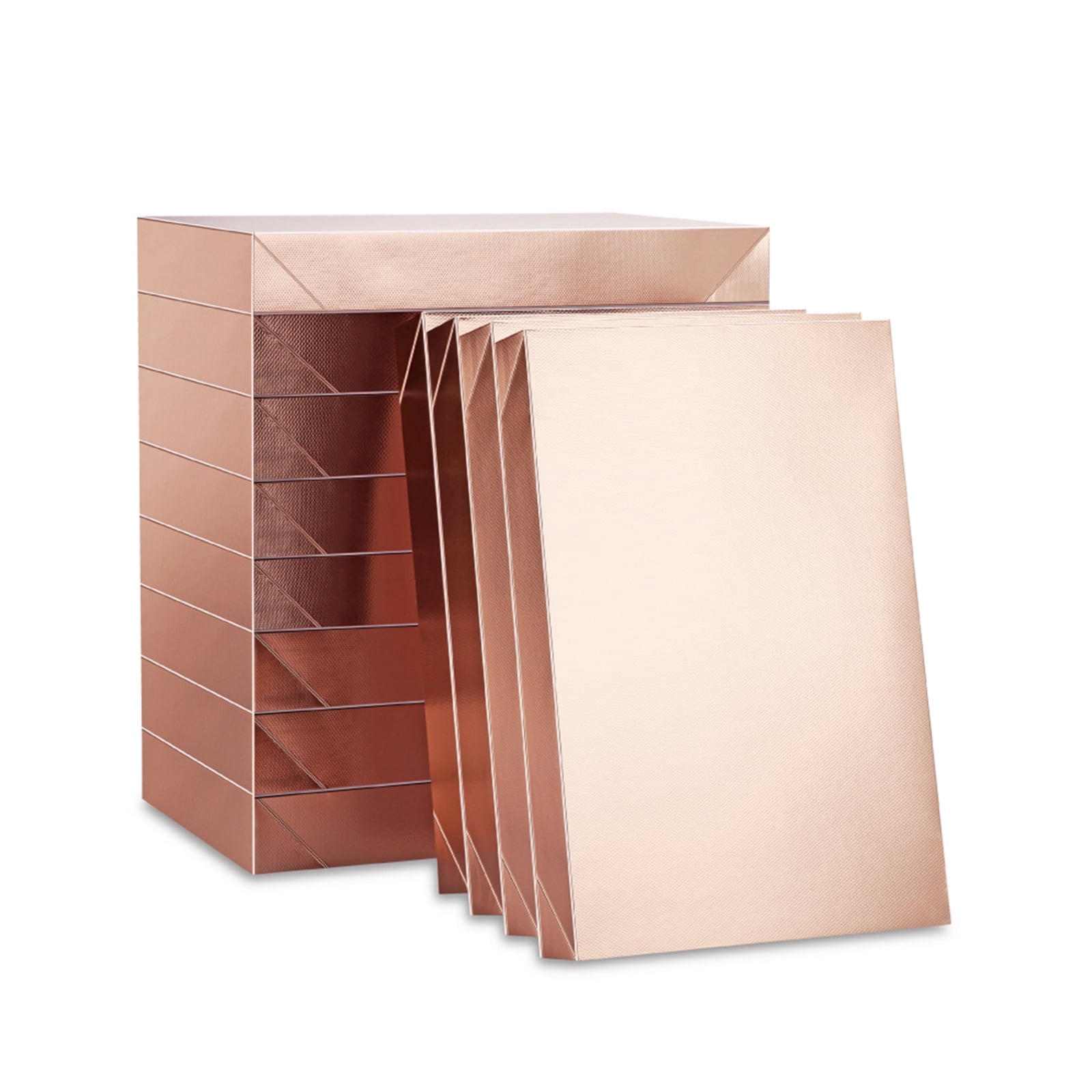 BAKIPACK 12 Large Gift Boxes with Lids 14.5x9.5x2 inches, Rose Gold ...