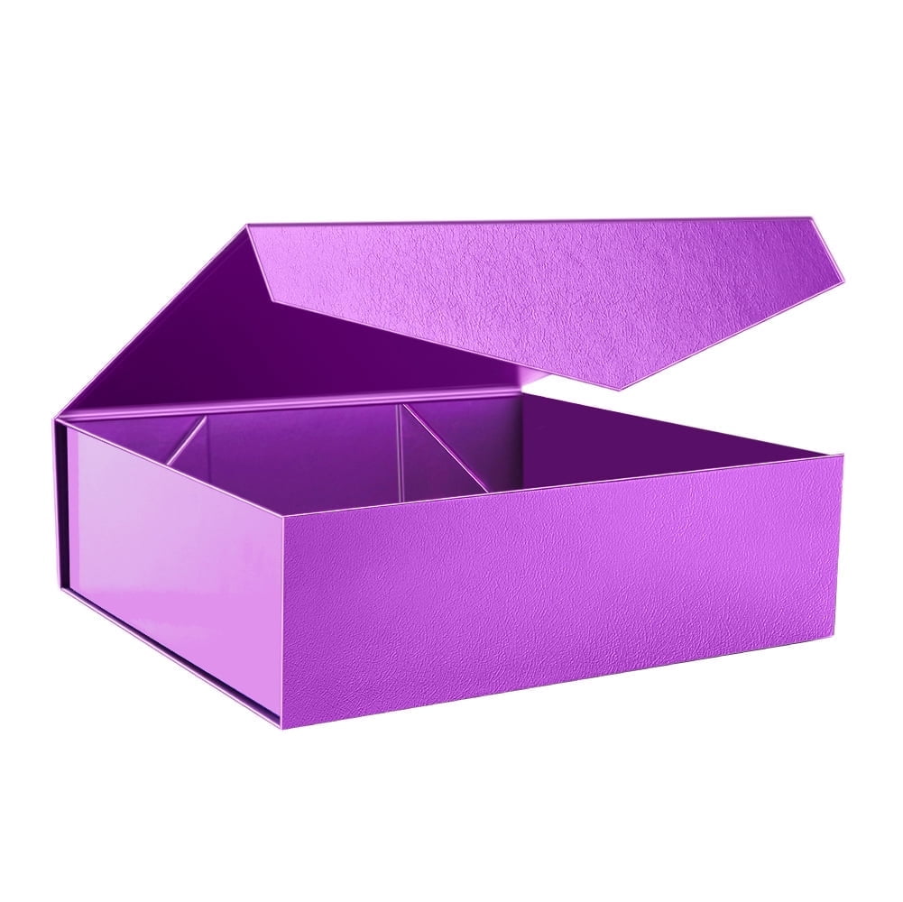 BAKIPACK Extra Large Gift Box, 16.3x14.2x5 inches, Purple Magnetic Gift ...
