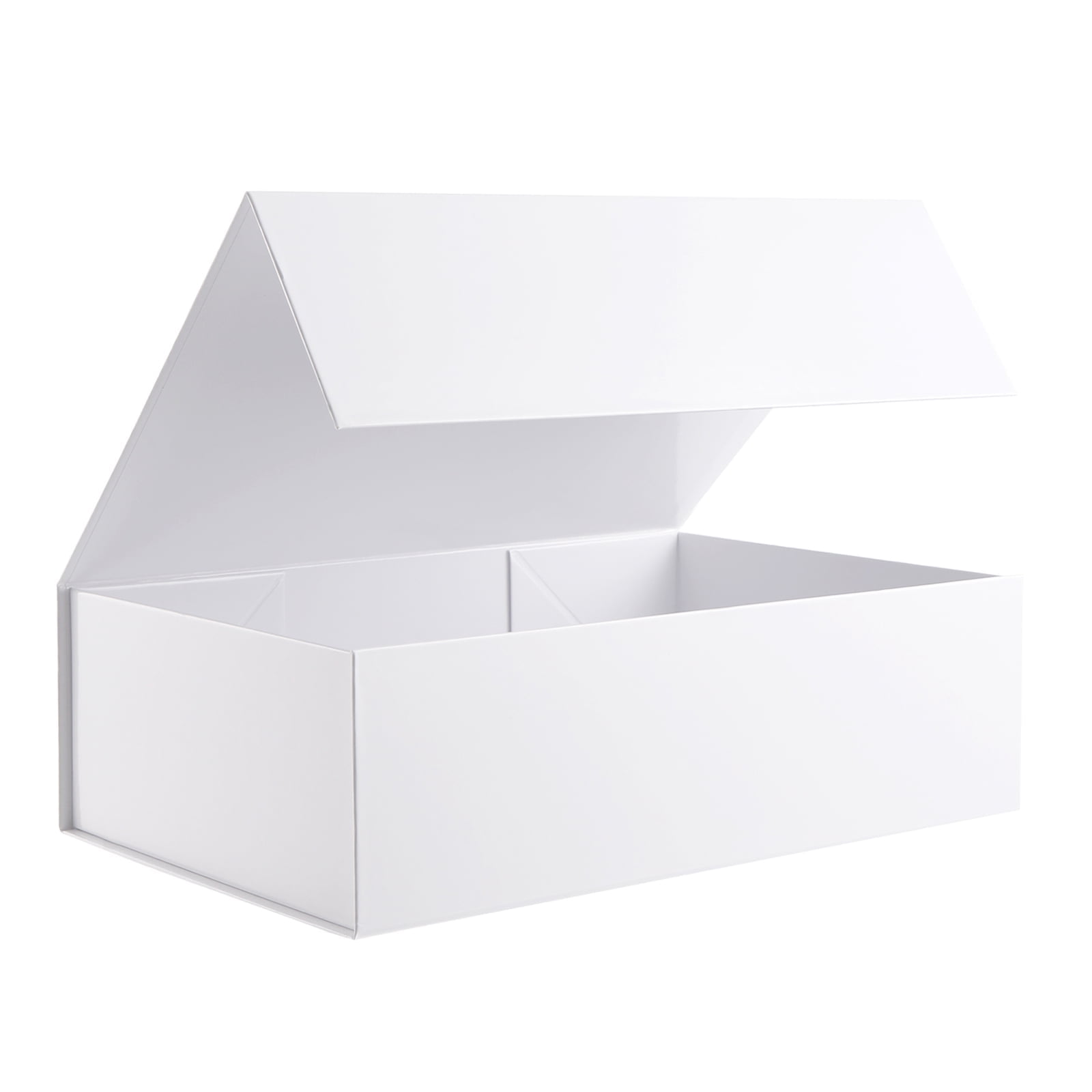 BAKIPACK Gift Box, 13.5x9x4.1 inches, Large White Magnetic Gift Box ...