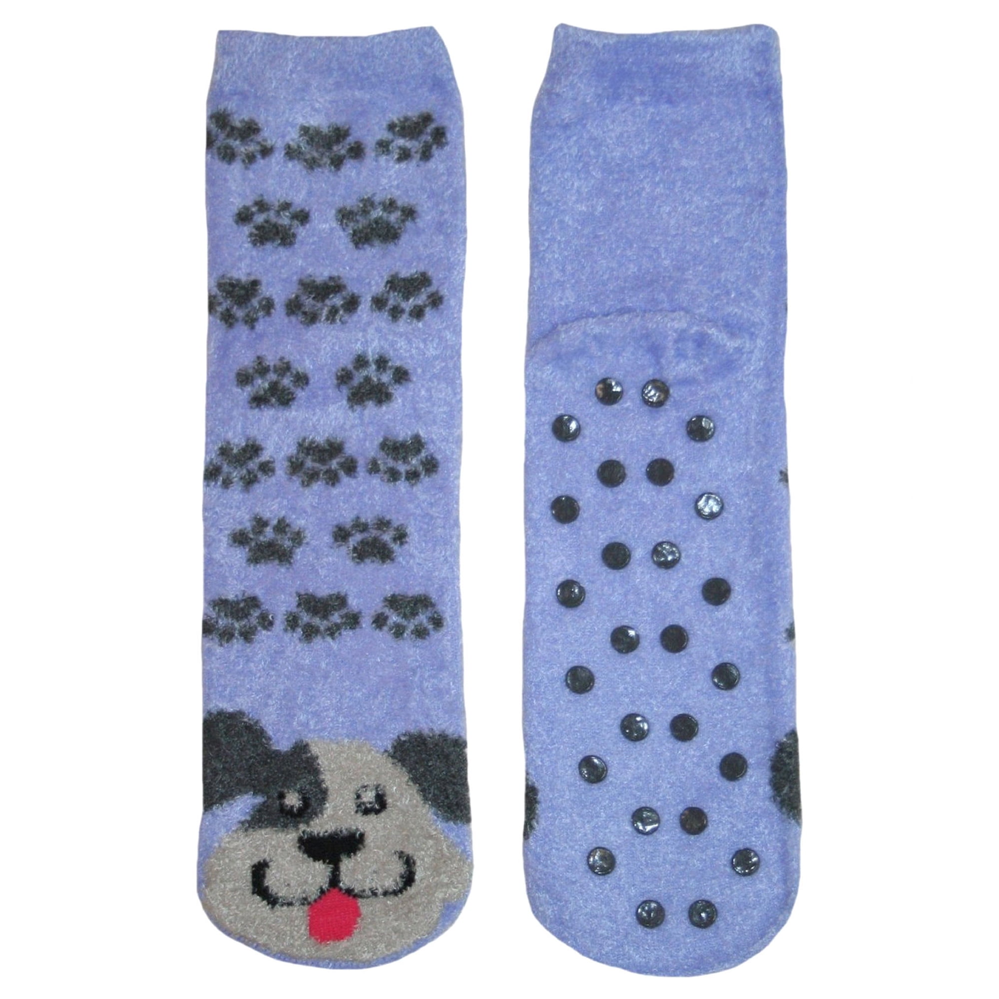 BAKK Enterprise Puppy Paw Prints Women's Gripper Slipper Socks One Size ...