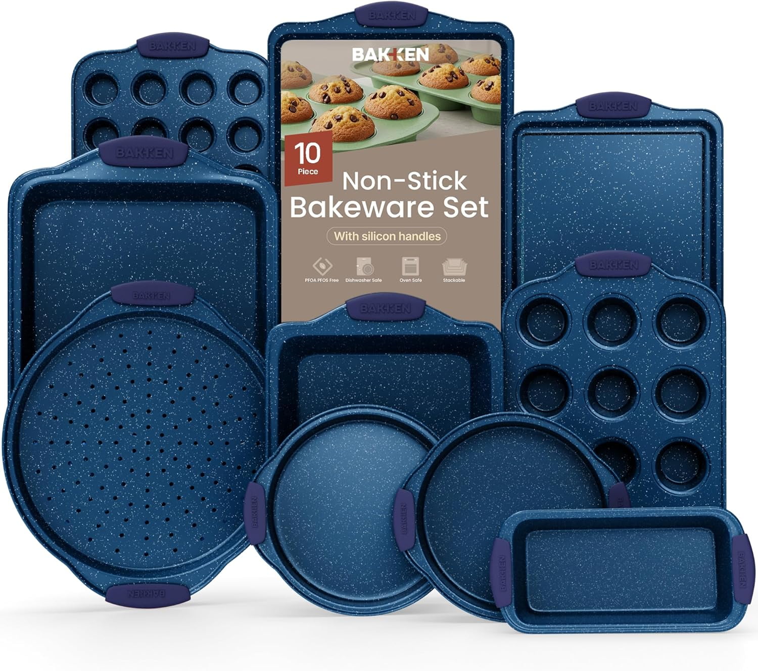 Bakken- Swiss Kitchen Baking Pan Set - Nonstick Coating, Carbon Steel ...