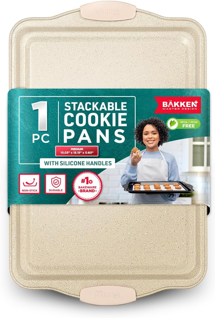 BAKKEN Kitchen Baking Pans – 15.15" x 10.03" Nonstick Cookie Sheet ...