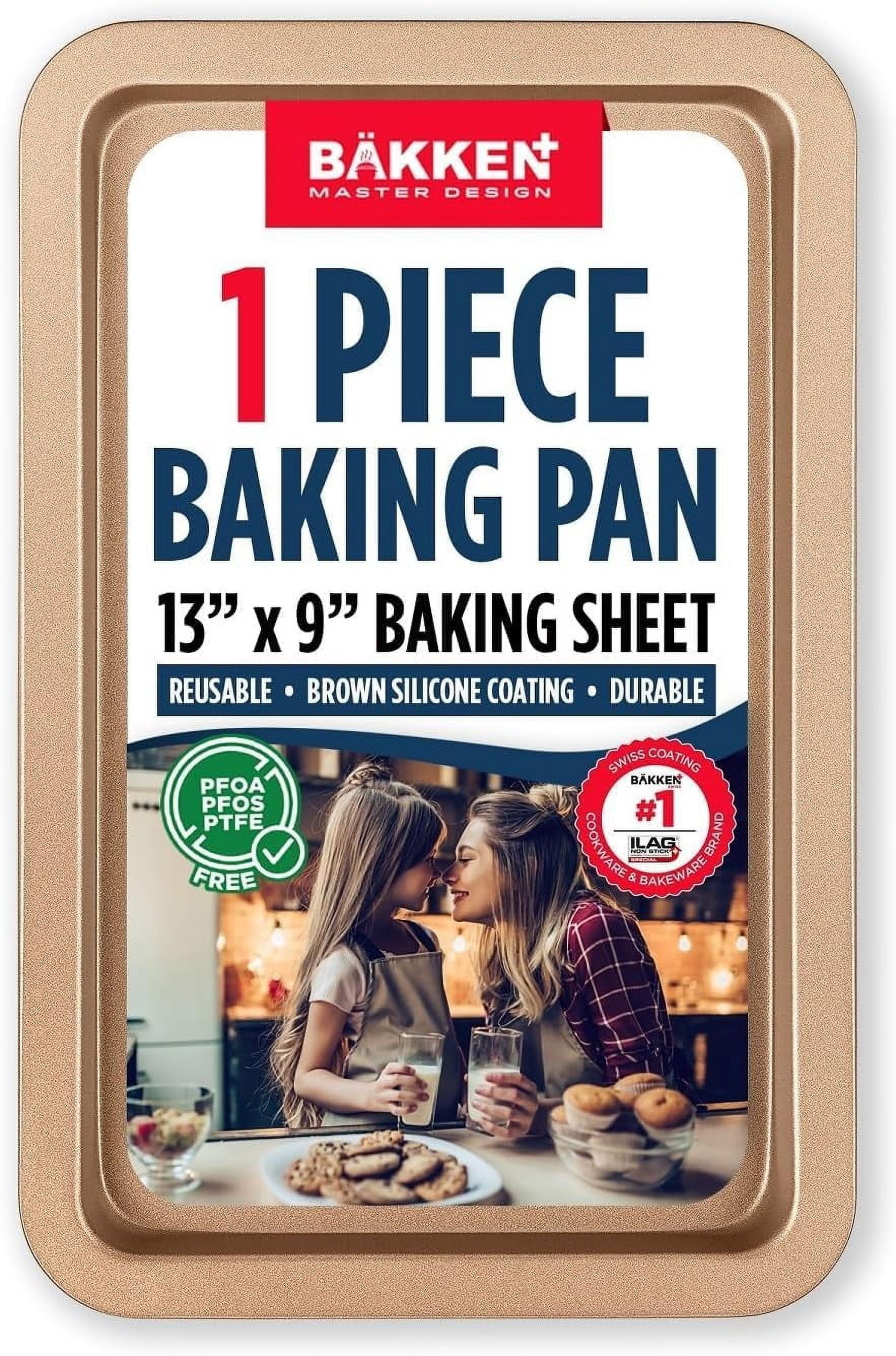 Bakken- Swiss Kitchen Baking Pans - Nonstick Brown Coating, 13.18’’ × 8 ...