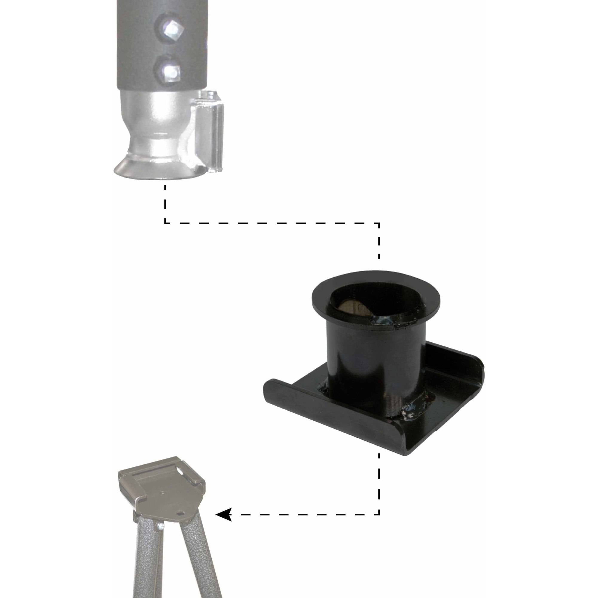 BAL 25067 Kingpin Gooseneck Adapter – Converts Tripod FASTJACK for Use ...