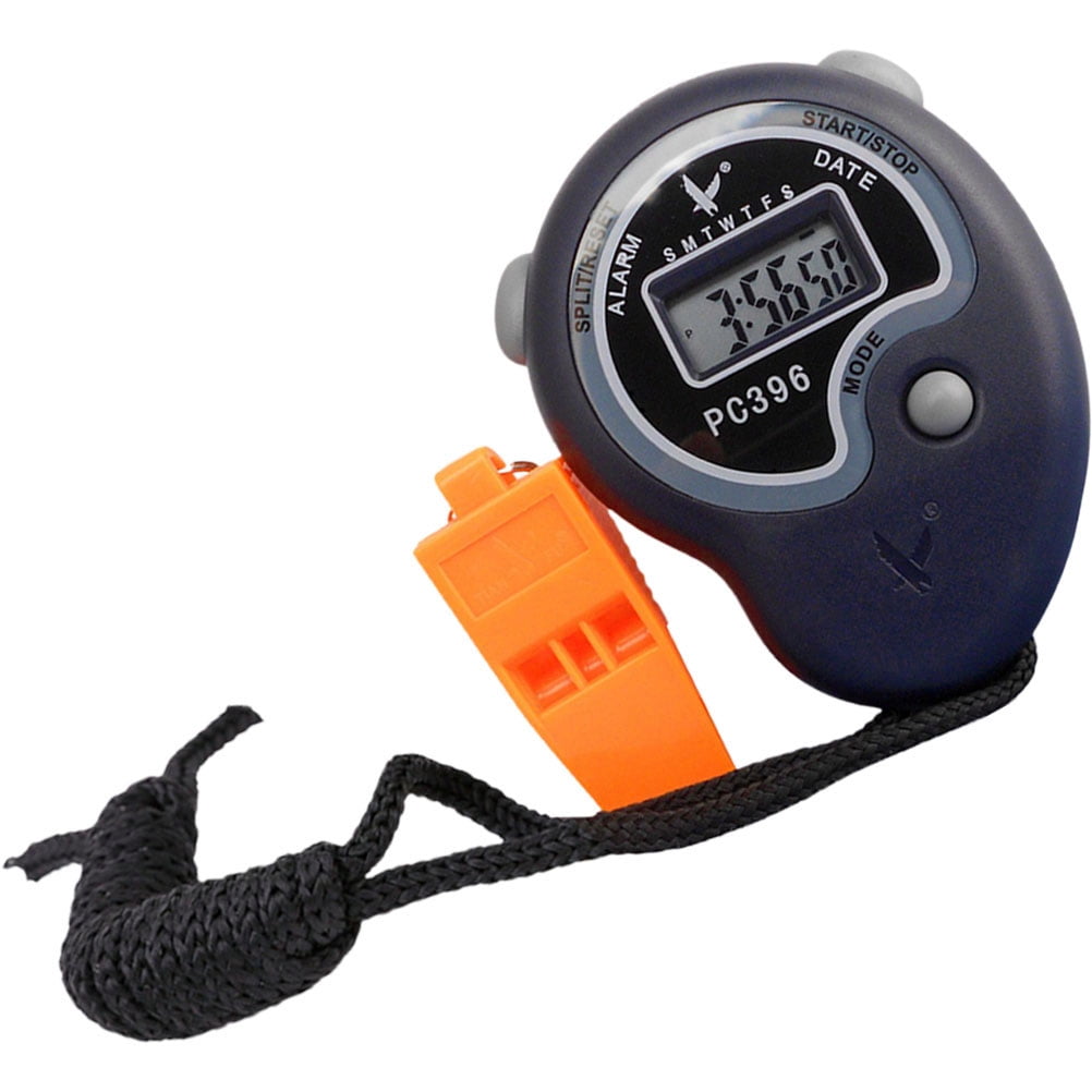 BALAHAPY 1 Set Electronic Sport Stopwatch Timer And Whistle Curved Line ...