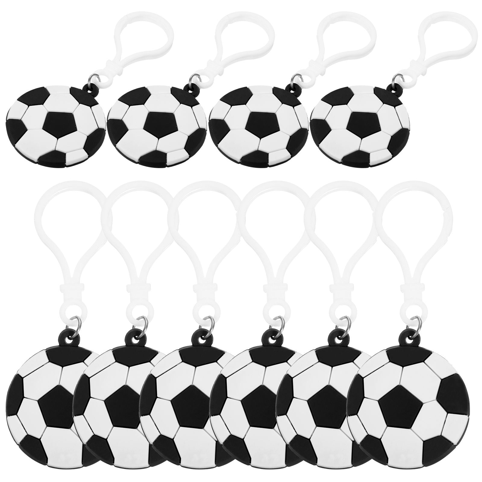 BALAHAPY 10Pack Black White Soccer Themed Keychains for Children ...