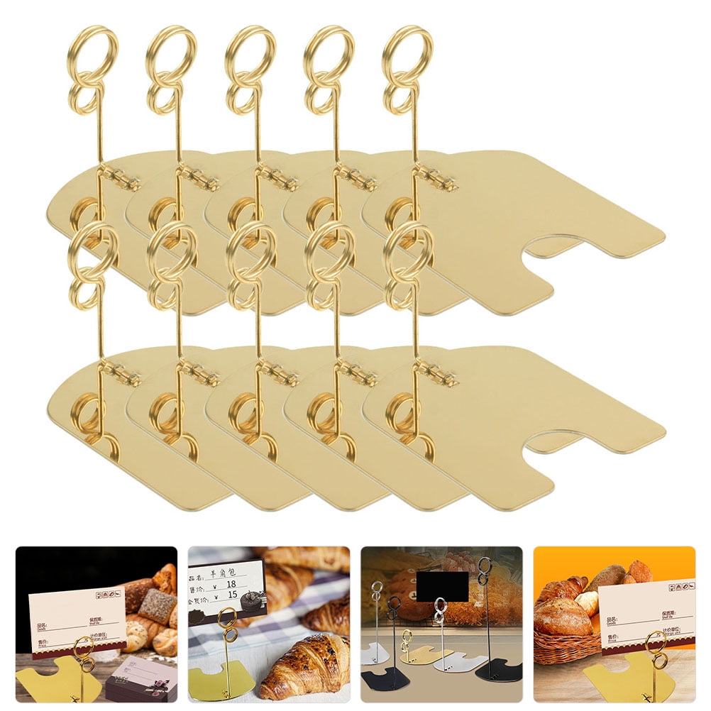 BALAHAPY 10Pcs Metal Card Holders for Tables with 8-Character Shape in ...