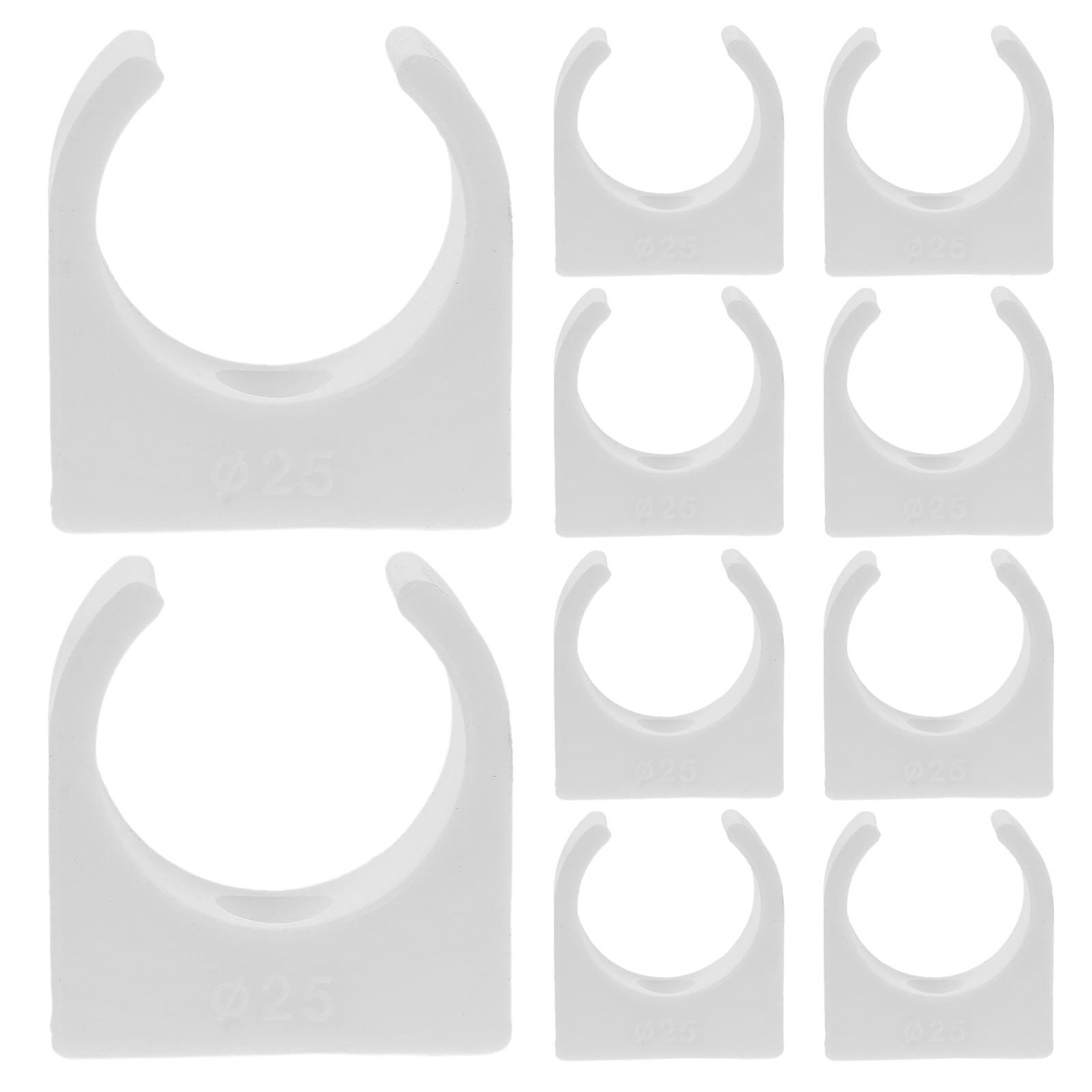 BALAHAPY 10Pcs Pvc Pipe Bracket White Plastic Easy Installation For ...