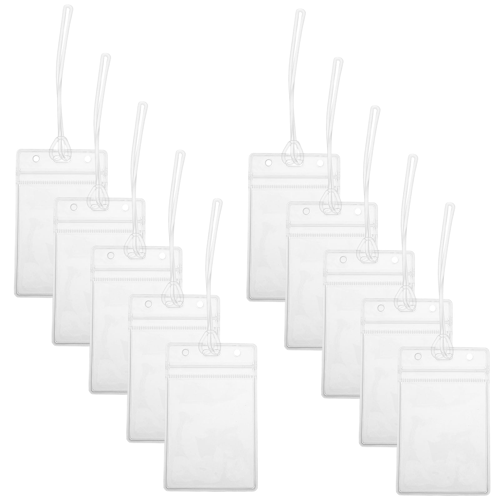 BALAHAPY 15Pack Compact Practical Luggage Tag Holders Clear Plastic ...