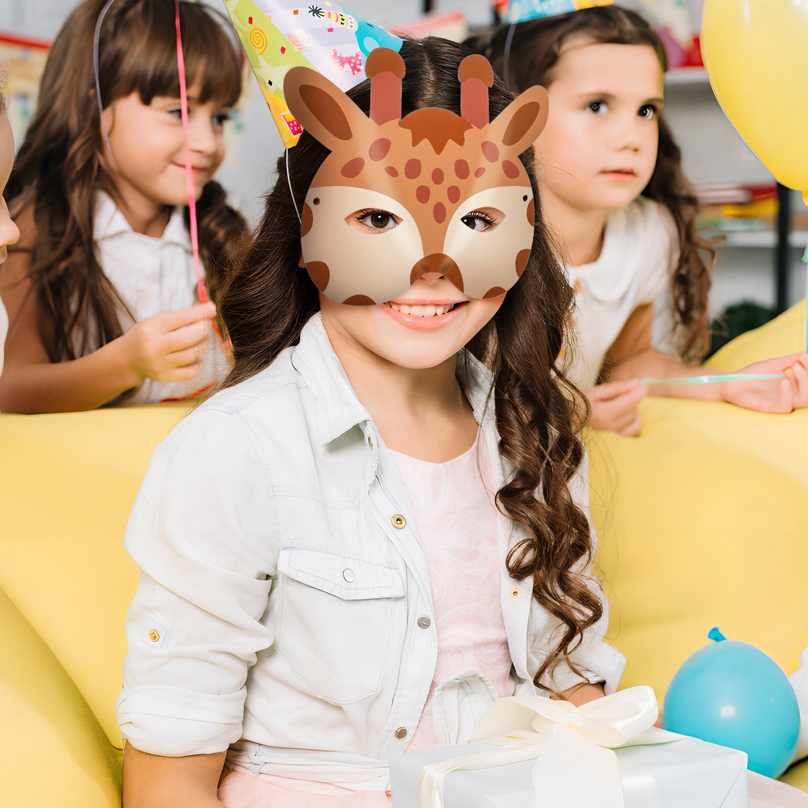 BALAHAPY 16Pcs Jungle Animal Masks Craft For Childrens Themed Gathering ...