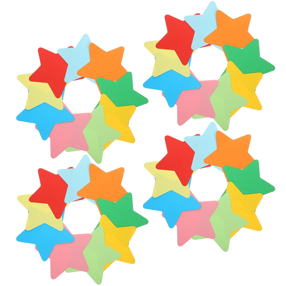 BALAHAPY 180Pcs Star Shaped Paper Cutouts Assorted Color Diy Crafts ...