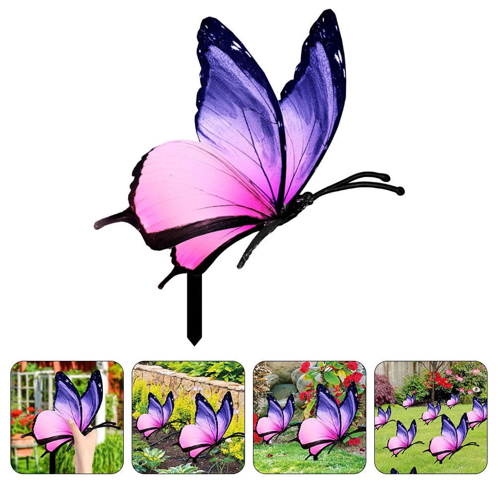 BALAHAPY 1Pack Acrylic Butterfly Stake for Yard Signs and Outdoor ...
