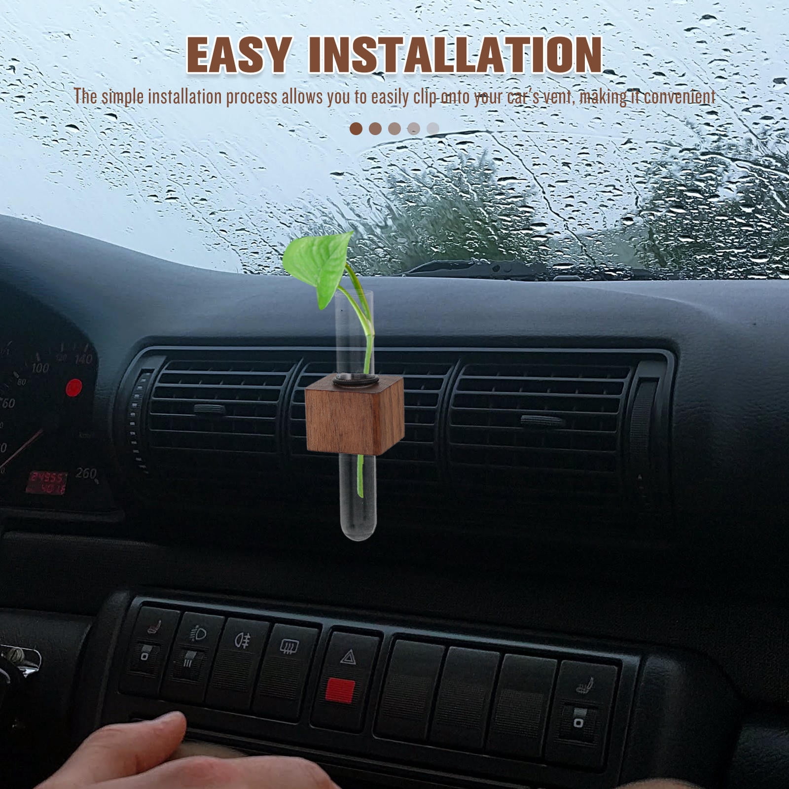 BALAHAPY 1Pack Car Flower Vase Multi Color 10.00X1.50In for Auto Vent ...