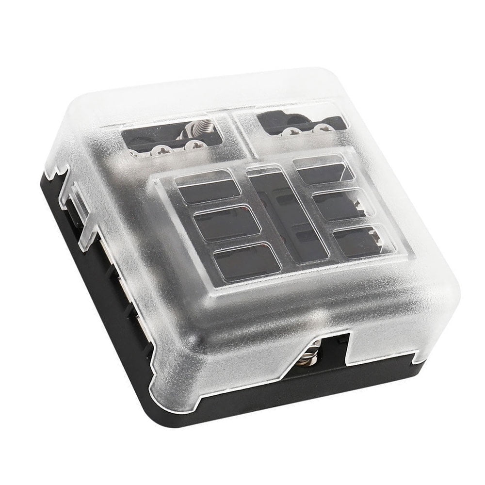 BALAHAPY 1Pack Rectangular Black Plastic Fuse Box for Universal ...