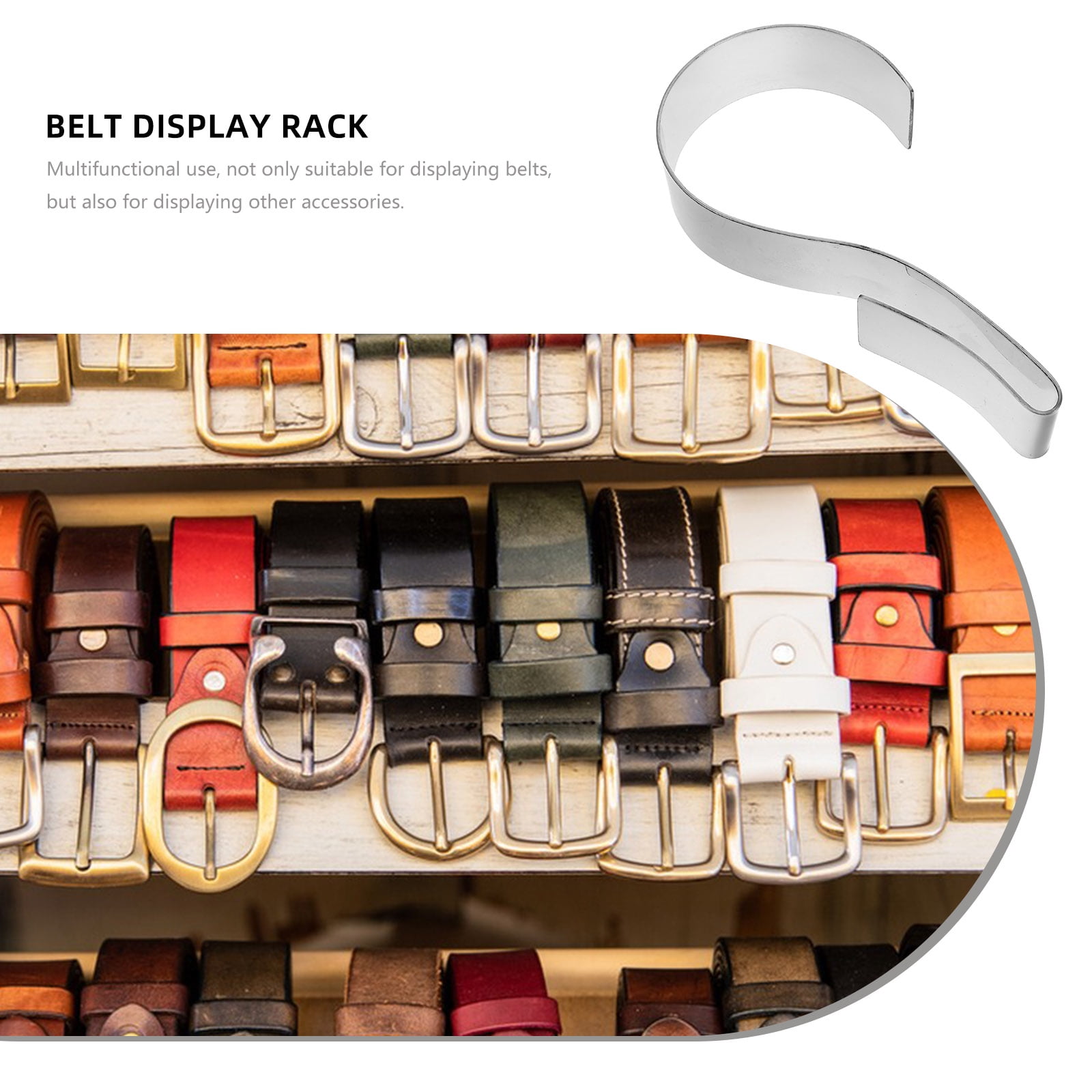 BALAHAPY 1Pack Silver Stainless Steel Belt Organizer For Men Retail ...