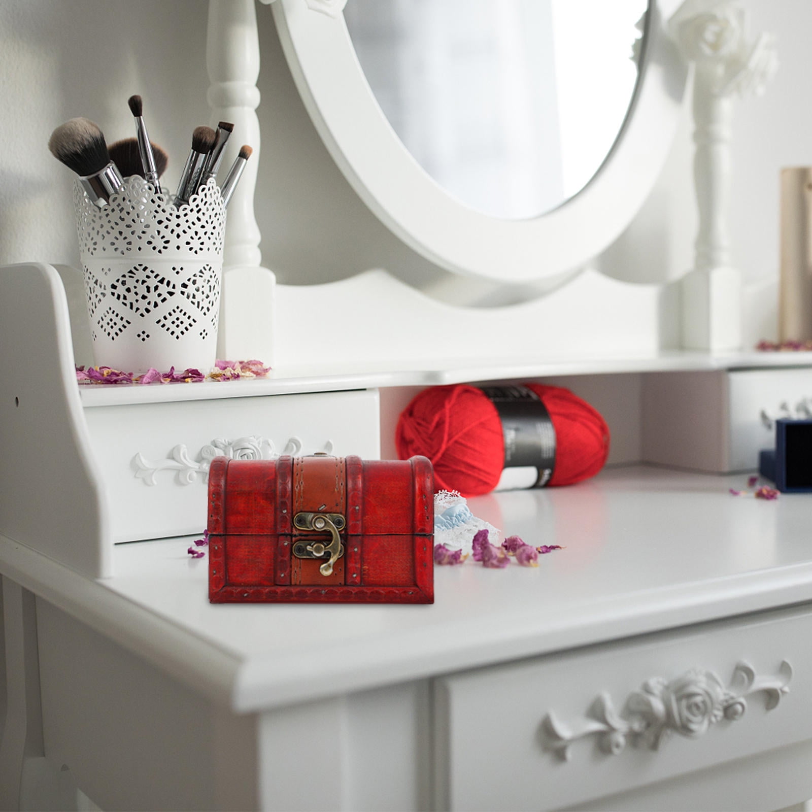 BALAHAPY 1Pc Small Storage Box Alloy Rectangular Safekeeping Container ...