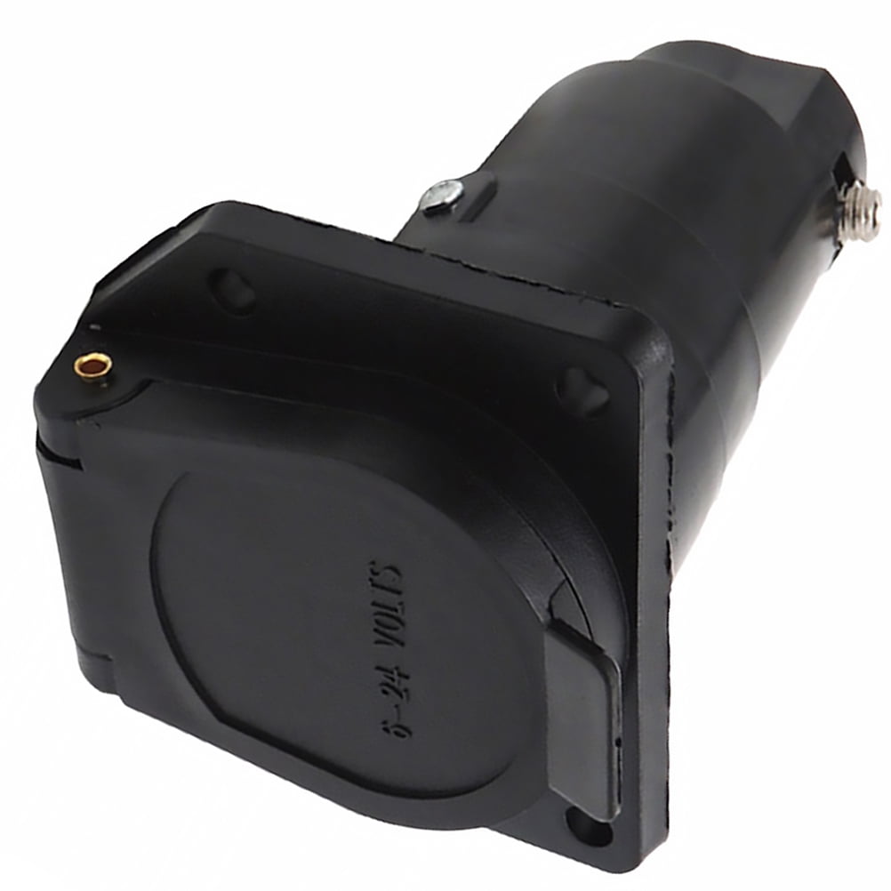 BALAHAPY 1Pcs 9x5cm 7 Pin Round Copper Plastic Trailer Tow Connector ...