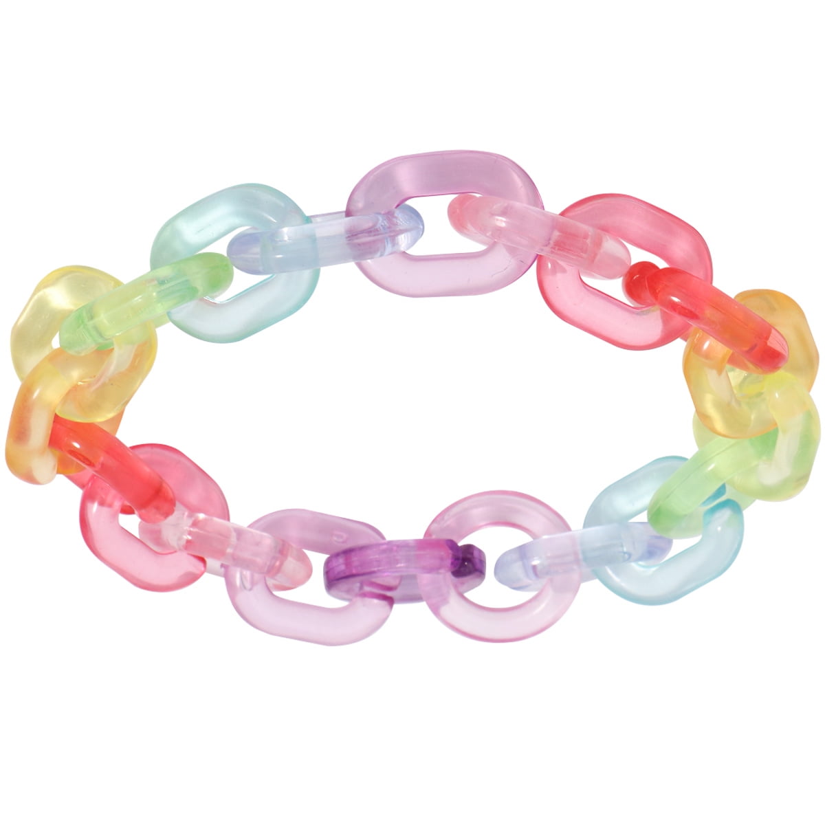 BALAHAPY 1Pcs Colorful Bracelet Acrylic Round For Women Beach And ...