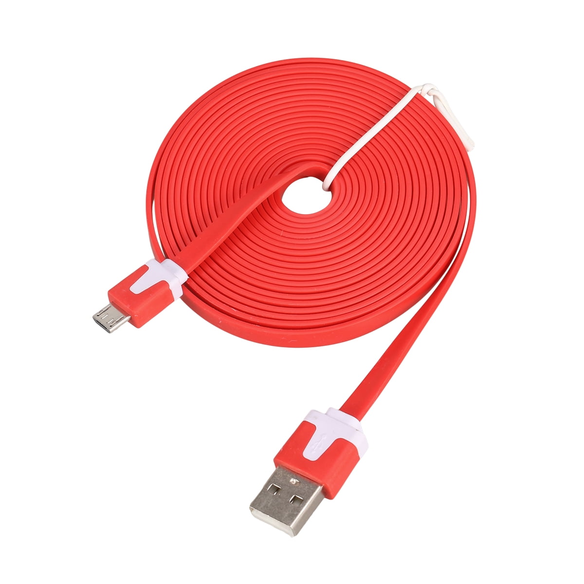 BALAHAPY 1Pcs Red Silicone Metal Data Cable for Cellphones and Tablets ...