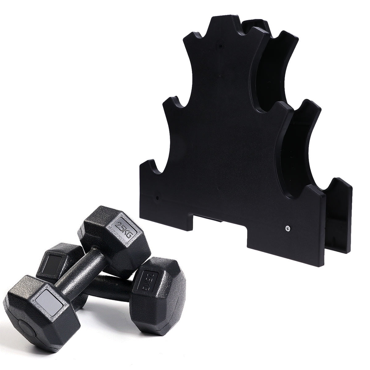 BALAHAPY 1Set Abs Material Dumbbell Rack Stand Prevent Rolling in Home ...