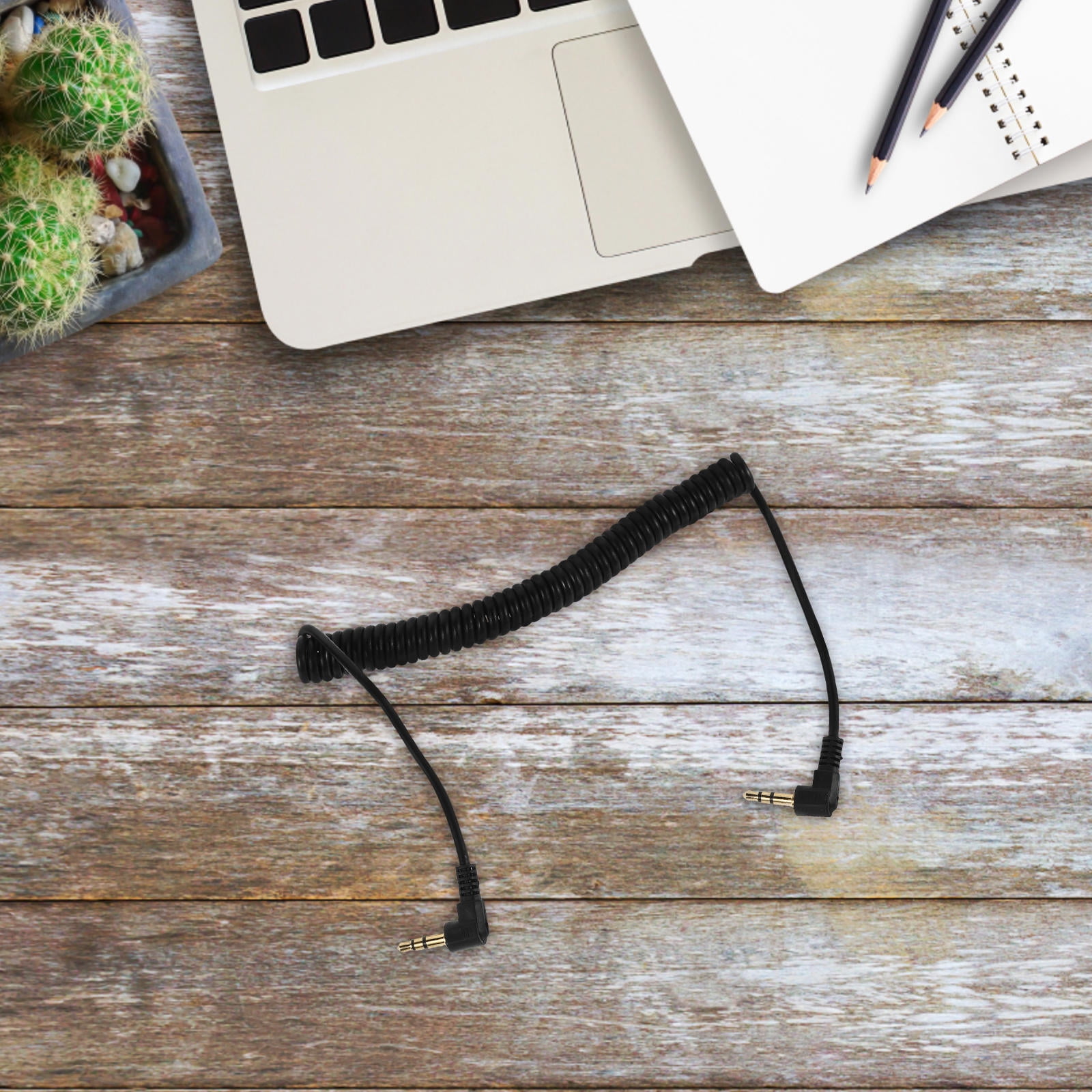 BALAHAPY 1Set Coiled Audio Cable for Phones with Right Angle and Clear ...