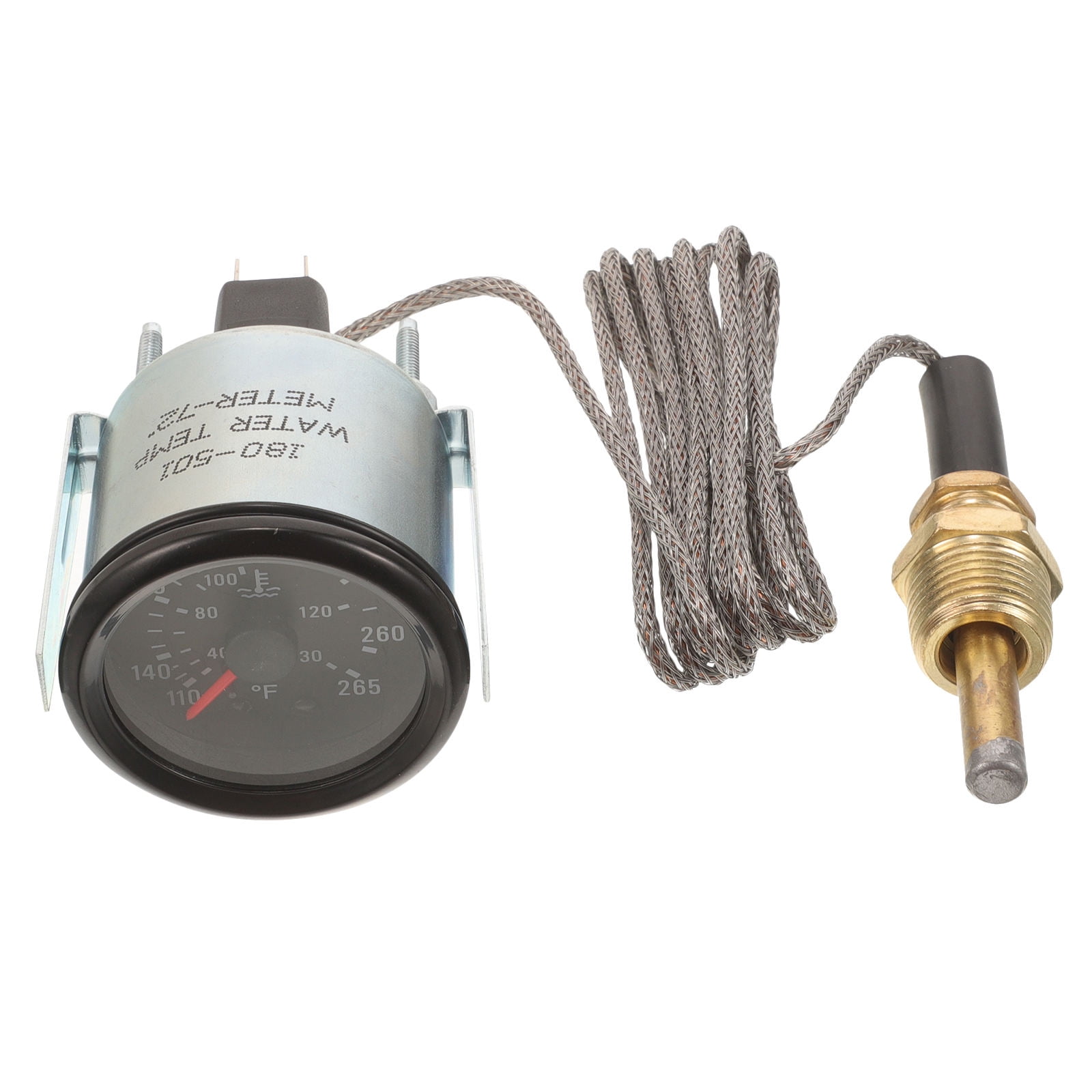 BALAHAPY 1Set Mechanical Water Temperature Meter Silver ABS Metal Car ...