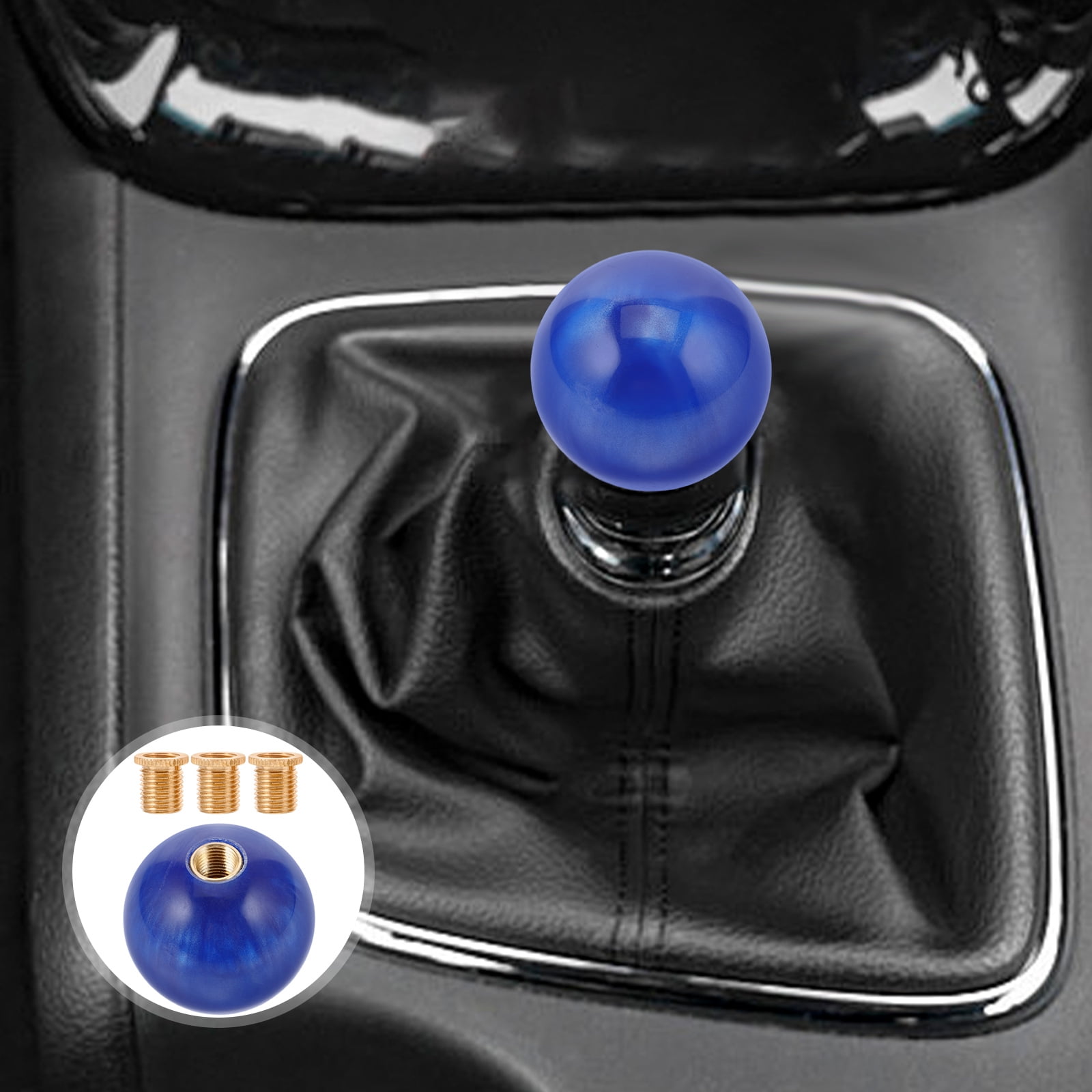 BALAHAPY 1Set Metal Acrylic Round Ball Shaped Shift Knob for Car ...
