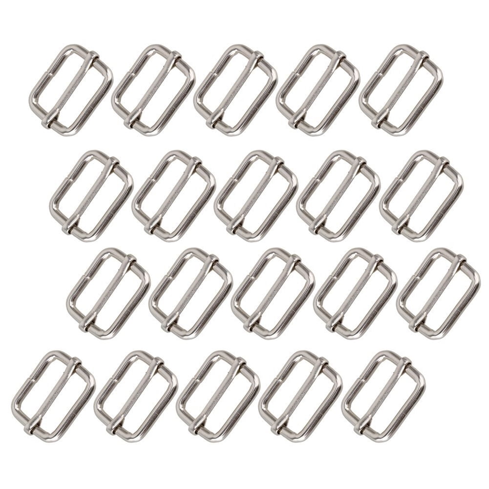 BALAHAPY 20Pcs Metal Adjuster Sliding Bar -Glides Rectangular Iron ...