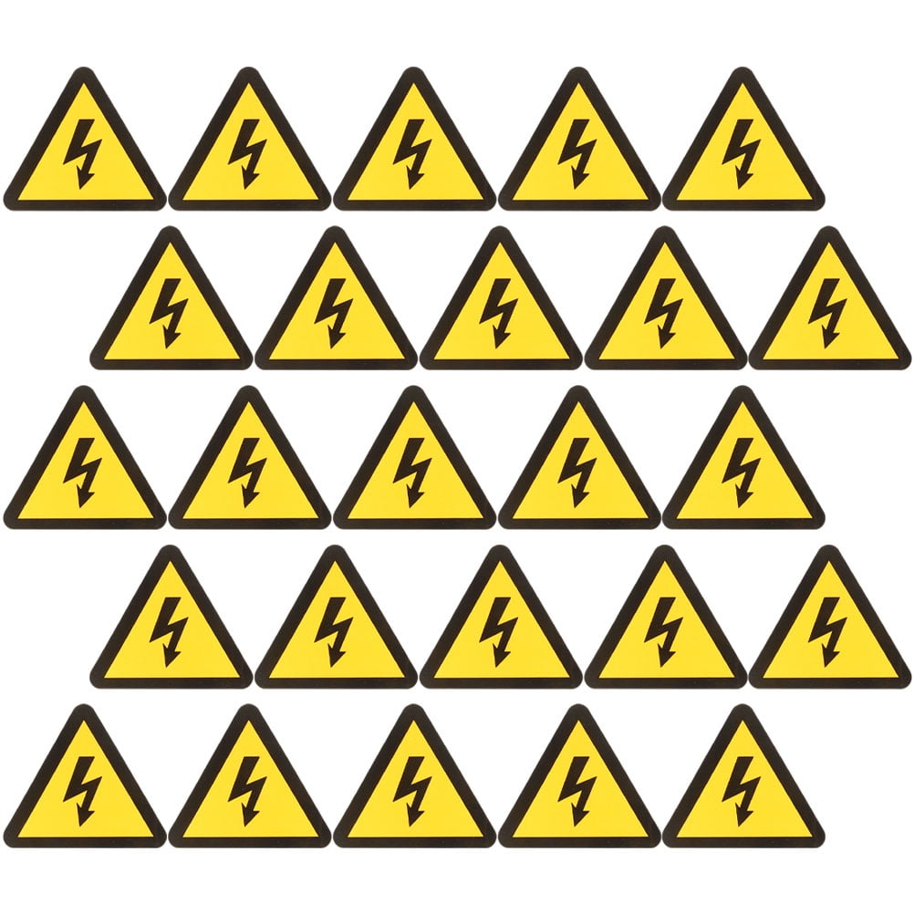 BALAHAPY 25 Sheets Electric Shocks Sign Decals for Safety Indication on ...