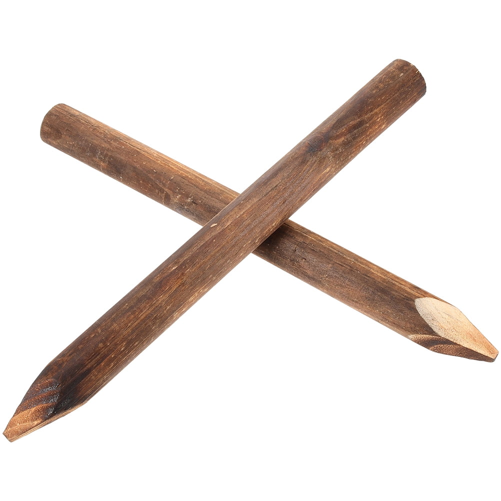 BALAHAPY 2Pcs Tree Support Wood Pole for Yard and Roadside 11.8x1.6x1 ...