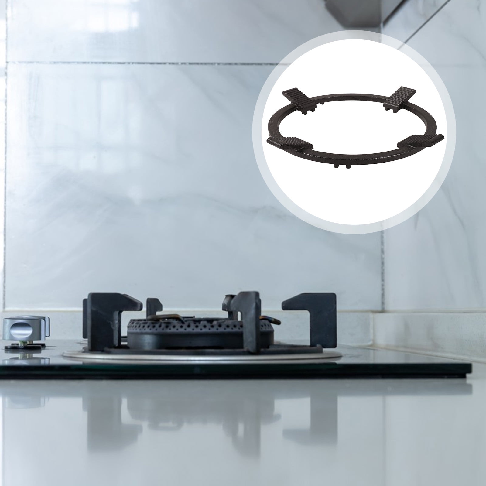 BALAHAPY 3Pack Cast Iron Universal Design Gas Stove Accessories Rack ...