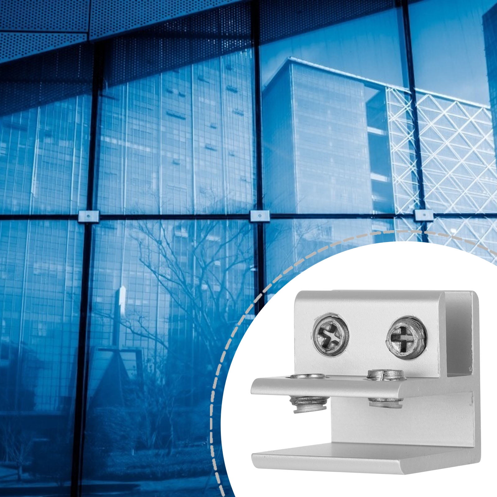 BALAHAPY 4Pcs Glass Shelf Support Clamp for Acrylic and Wood Shelves ...