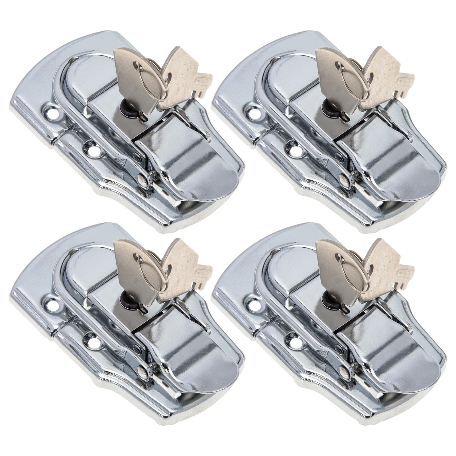 BALAHAPY 4Set Tool Box Lock Buckle Silver Rectangular Security ...