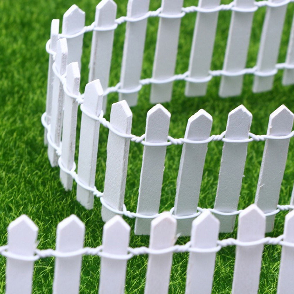 BALAHAPY 6Pcs Lifelike Wood Mini Fence for Garden Decorative Christmas ...