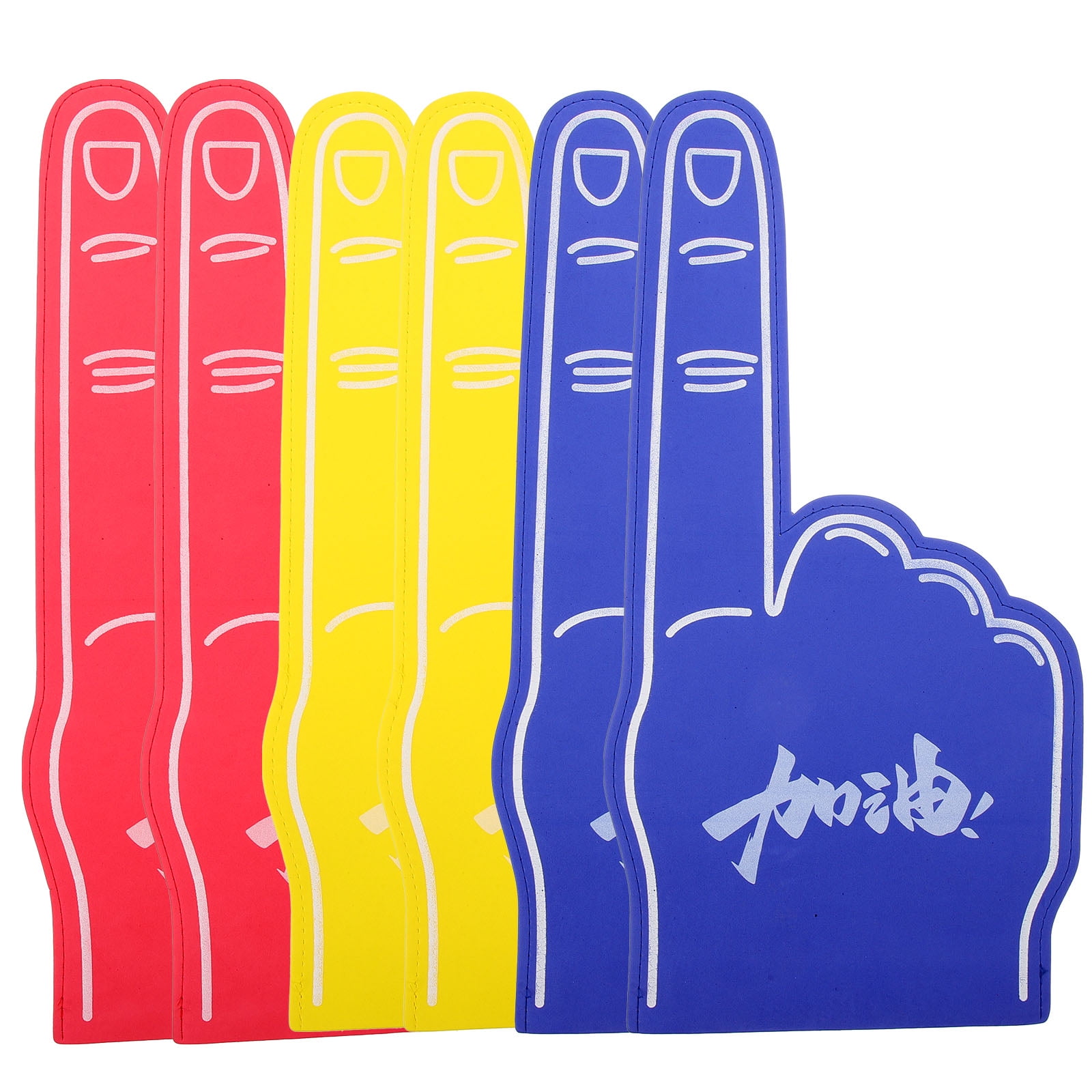 BALAHAPY 6Pcs Plastic Foams Finger for Cheering Foams Finger Events ...