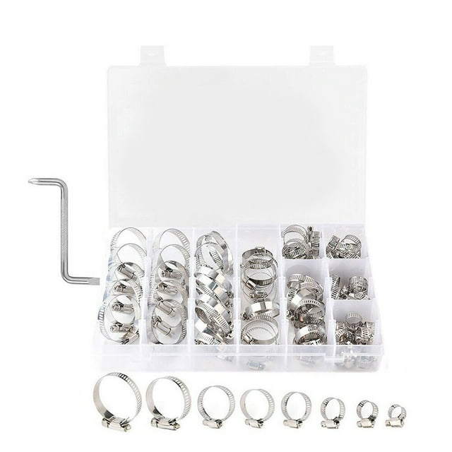 BALAHAPY 80Pcs Pipe Clamp Secure Hose Clip for Professionals 10-16mm - Walmart.com