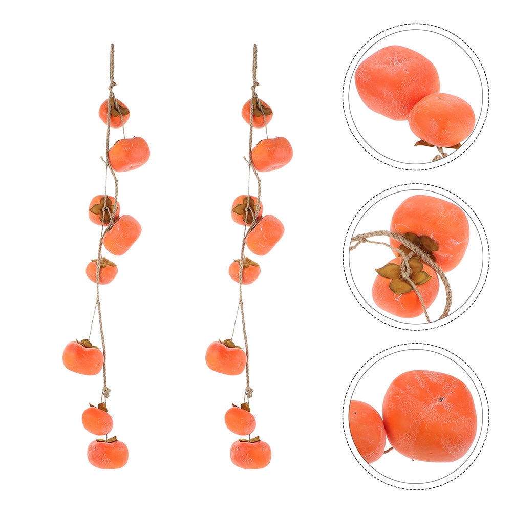 BALAHAPY Artificial Fruit Hanging Strings in Persimmon Shape 2Pcs for ...