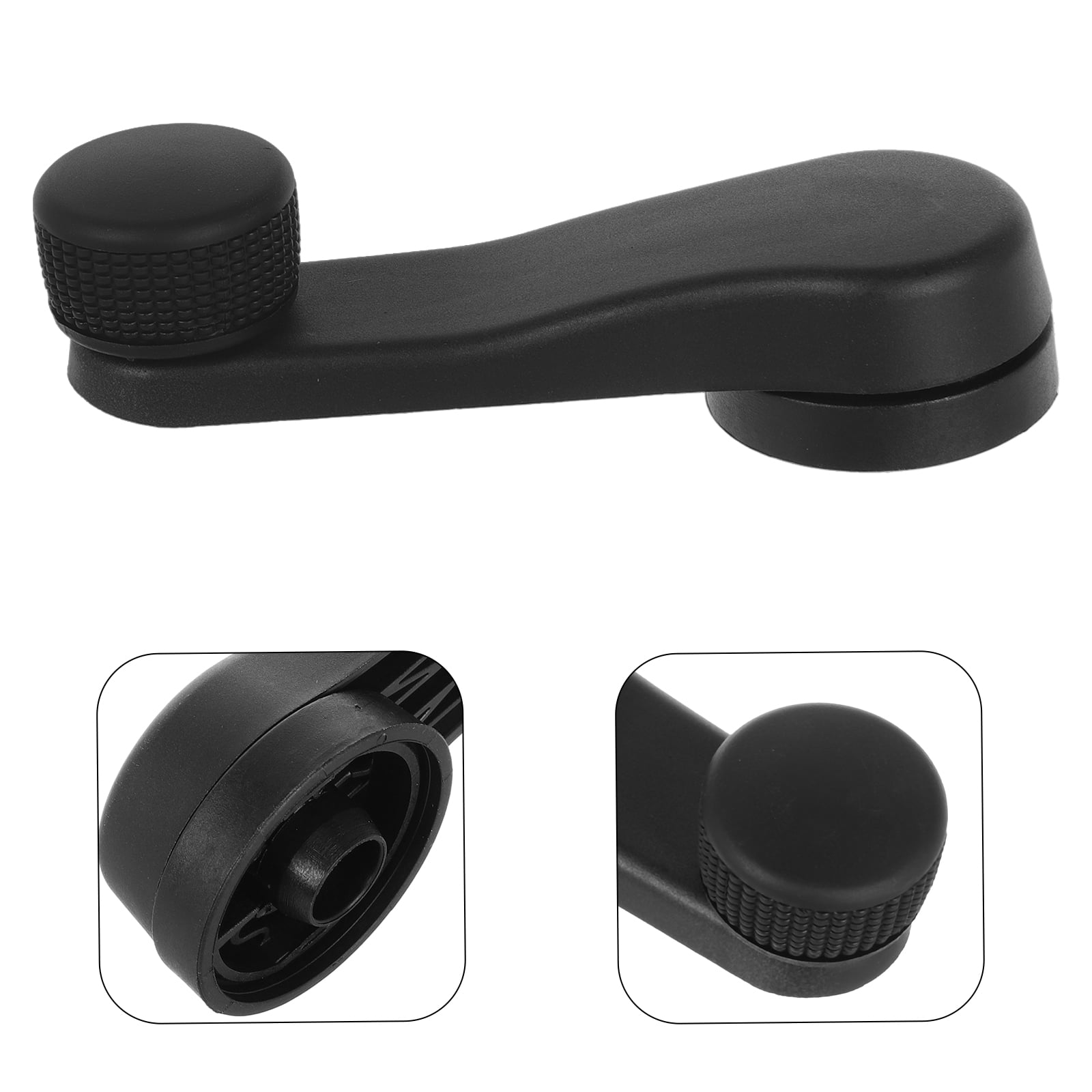 BALAHAPY Black Plastic Manual Window Opener Car Accessory 1 Pair Sleek ...