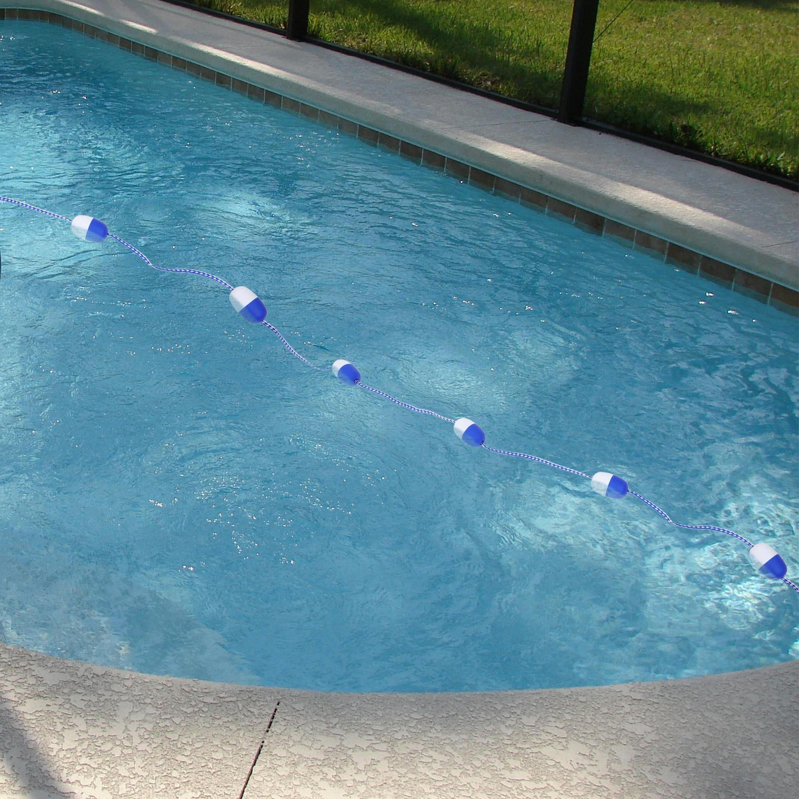 BALAHAPY Cylindrical 1Pack Swimming Pool Safety Divider Rope and Float ...