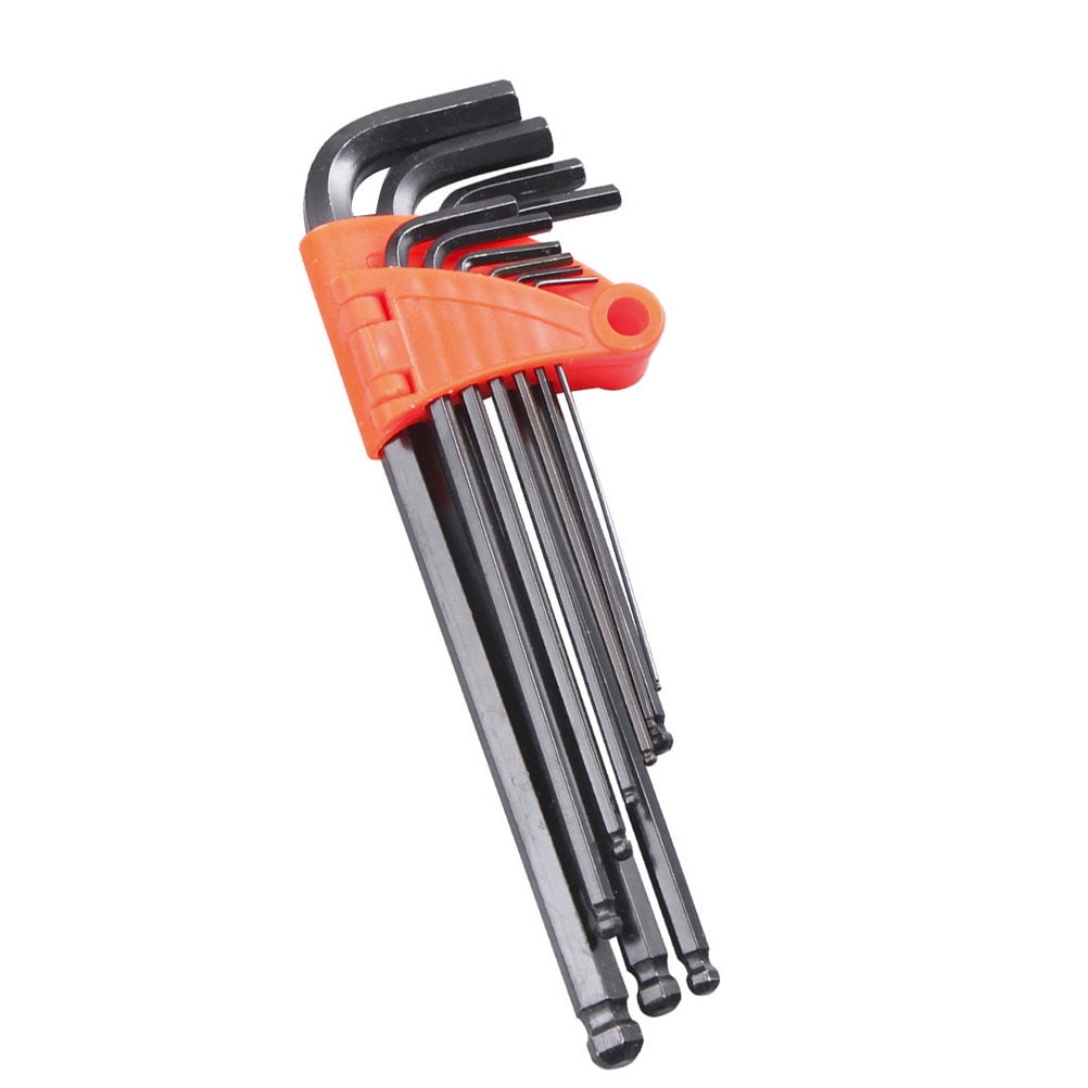BALAHAPY L Shaped Wrench Set 9Pcs High Carbon Steel Ball Head ...