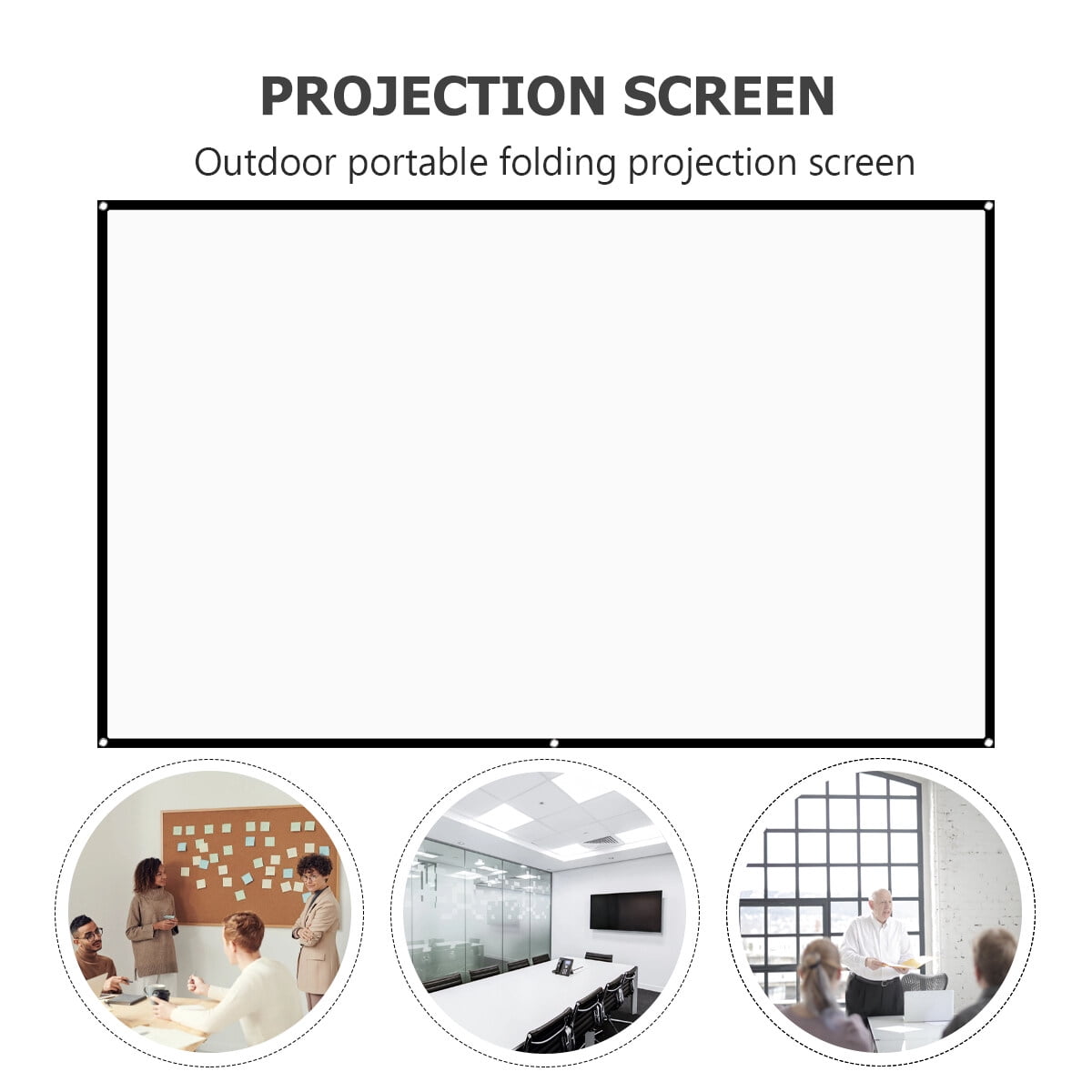 BALAHAPY Projection Screen 1Set Rectangular Portable Projector Screen ...