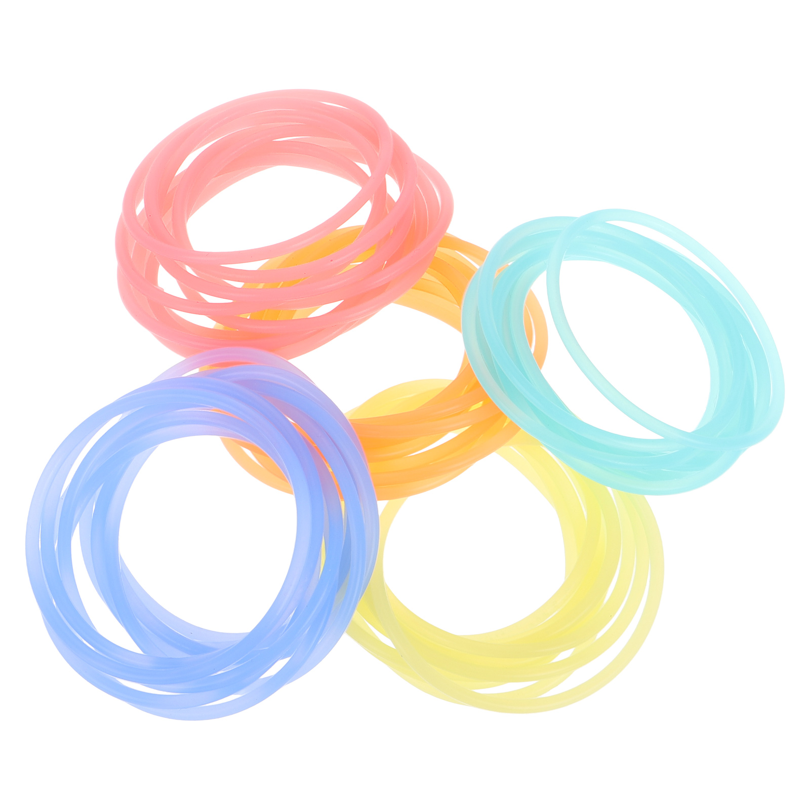 BALAHAPY Retro Silicone Bracelets 50Pcs Glow Red Green Blue Yellow ...