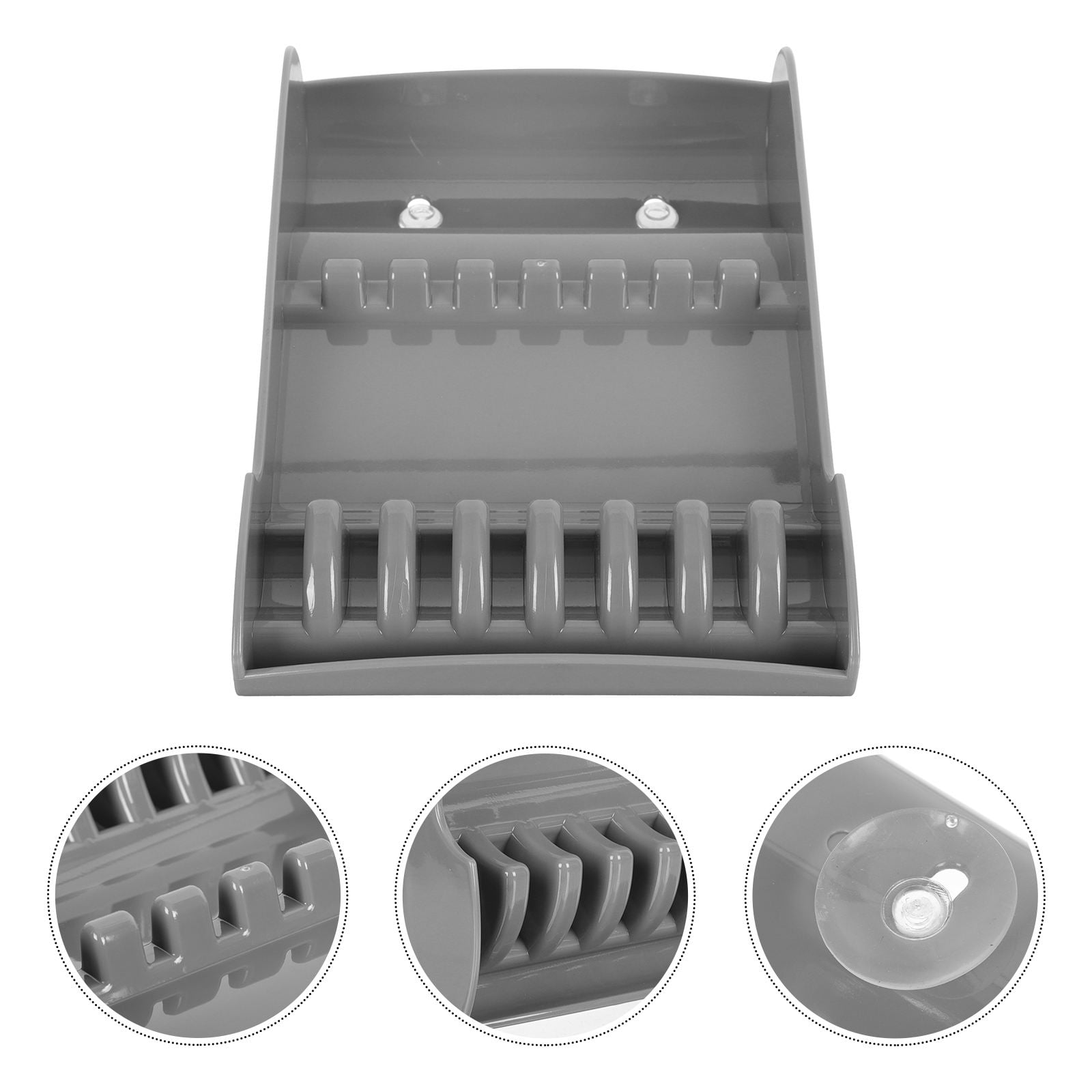 BALAHAPY Scissor Storage Holder 1Set Grey ABS Rectangular Shape for ...