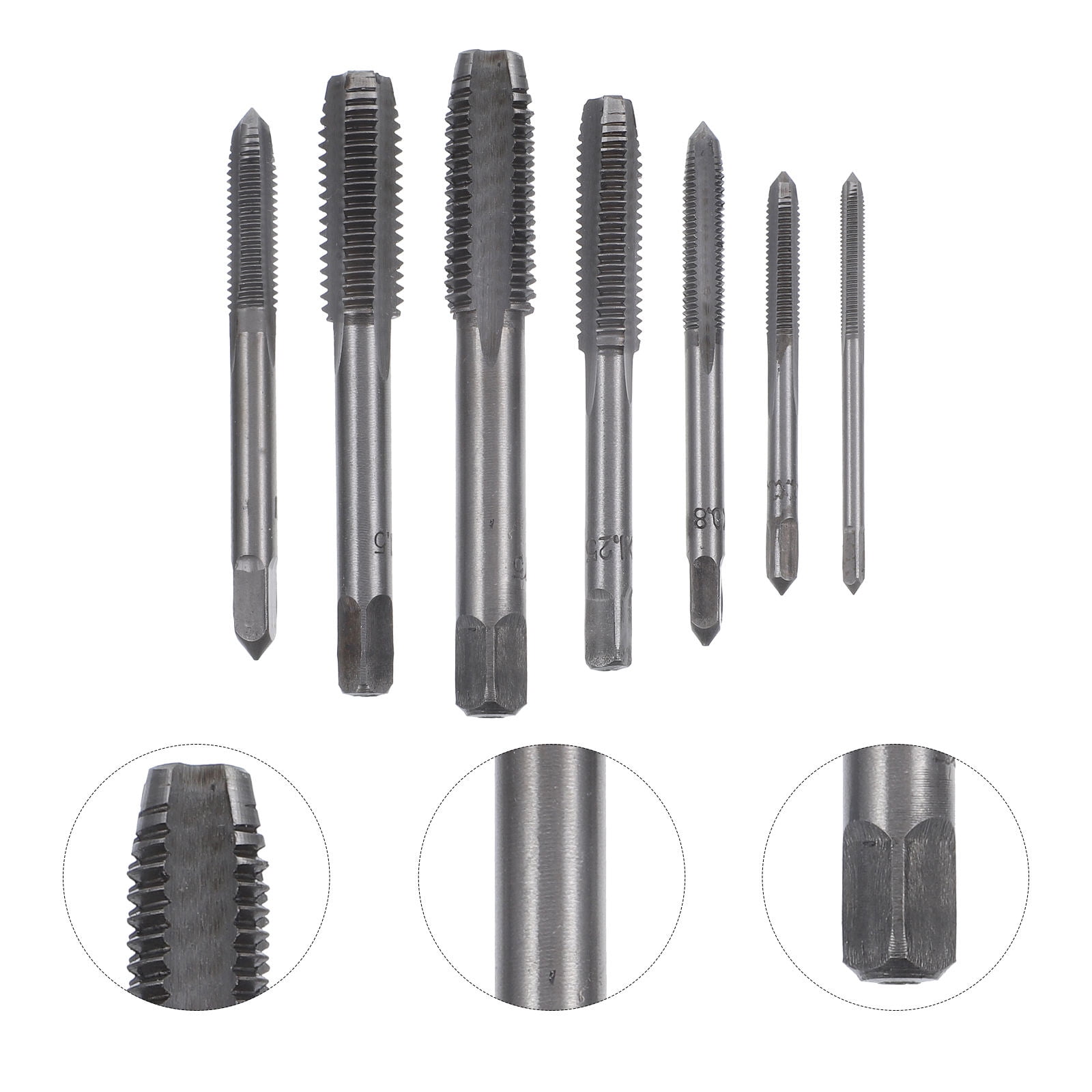 BALAHAPY Straight Fluted Machine Tap 7Pack Metric Thread Taps for ...